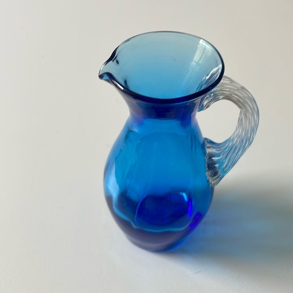 Accents | Mini Clear Blue Mini Vasepitcher | Poshmark